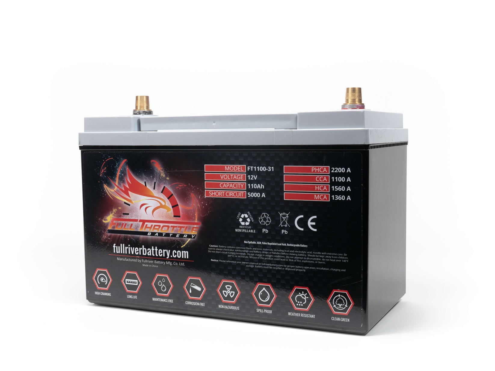 Full Throttle FT230 Battery With Terminals – MeLe Design Firm